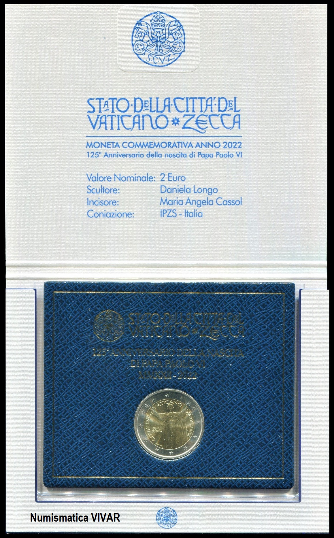 Numismática Vivar : VATICANO 2022 Papa Pablo Vl